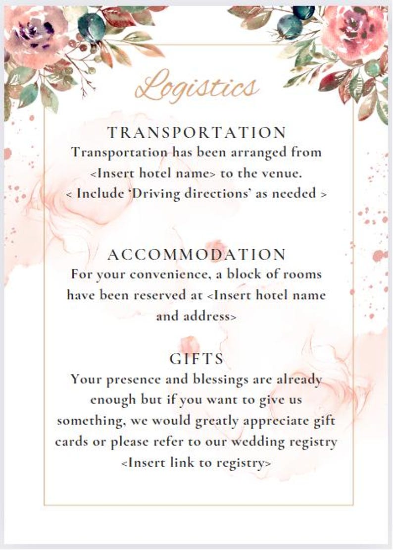 Muslim Nikah Invitation Package | Editable Canva Templates | Schedule ...