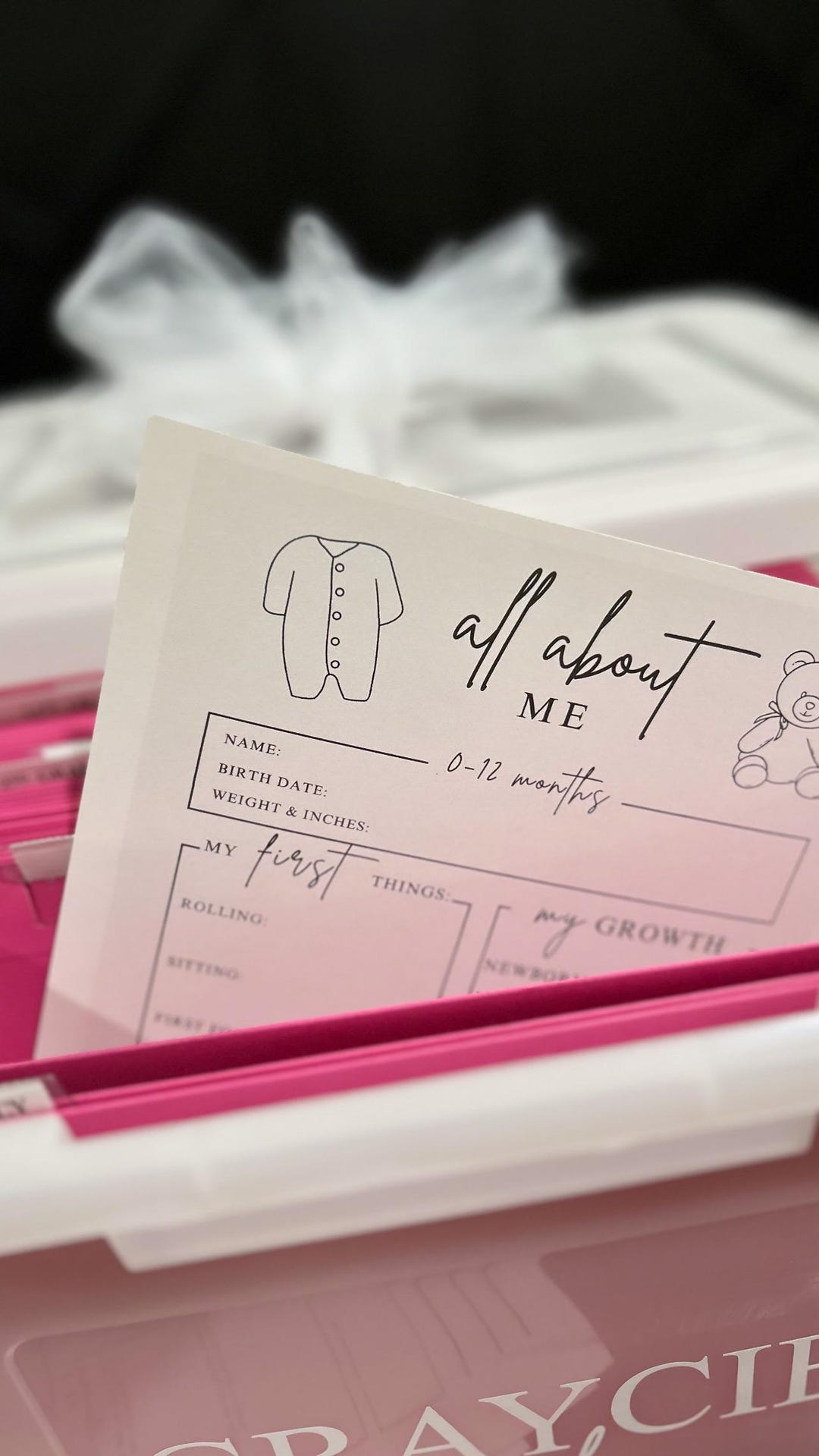 Milestone Box Fillable Template. Baby, Kinder-12th Grade. Printed ...