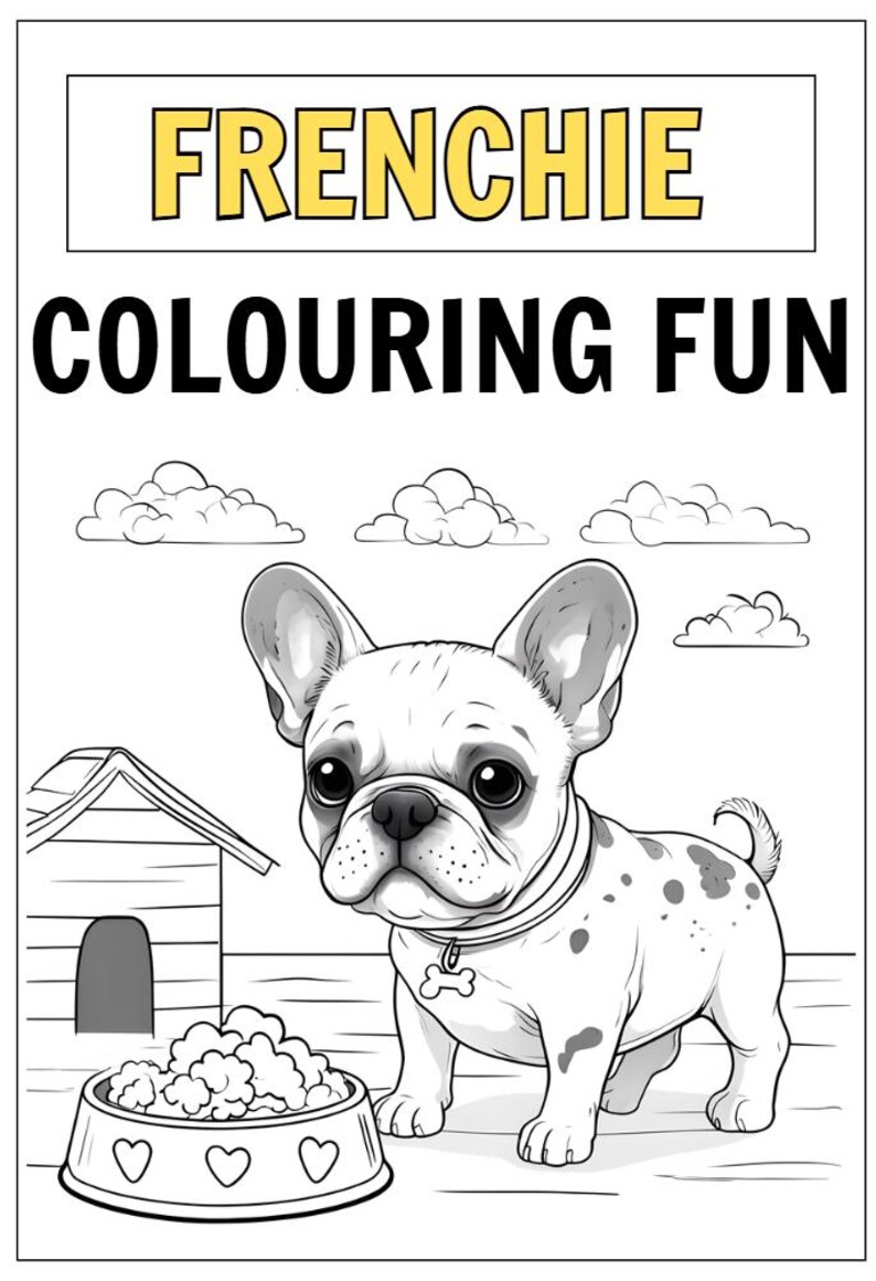 A4 French Bulldog Colouring Pages | Printable Colouring Pages ...