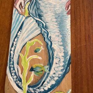 Custom PORTRAIT Merman Hand Painted on Wood, Merbro, Nautical Decor ...