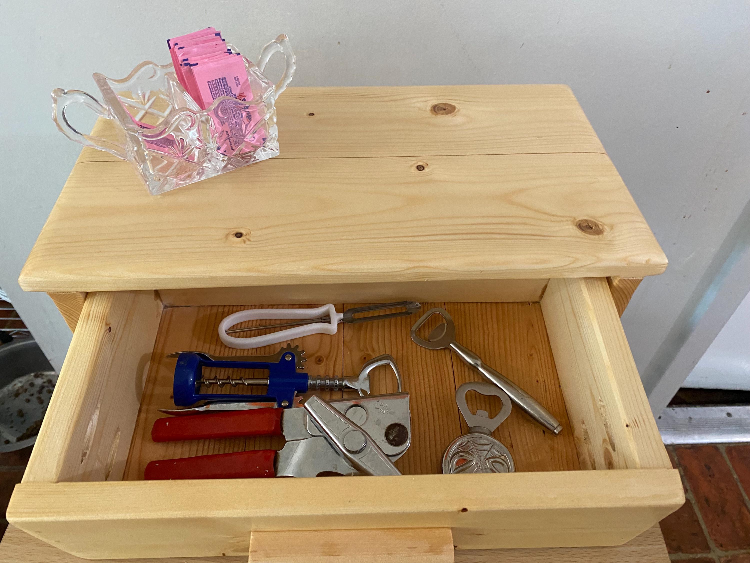 Wooden Countertop Drawer Made From Pine With a Maple Handle. Perfect to ...