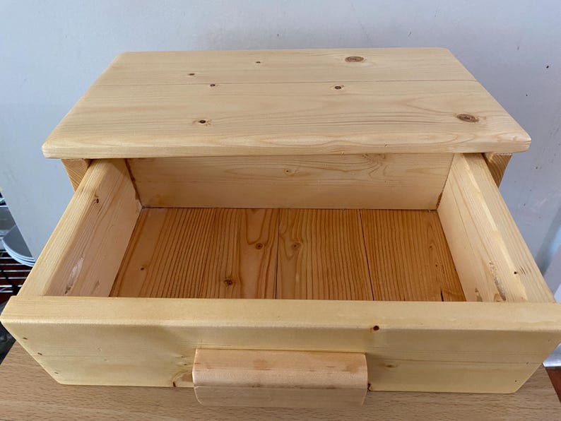 Wooden Countertop Drawer Made From Pine With a Maple Handle. Perfect to ...