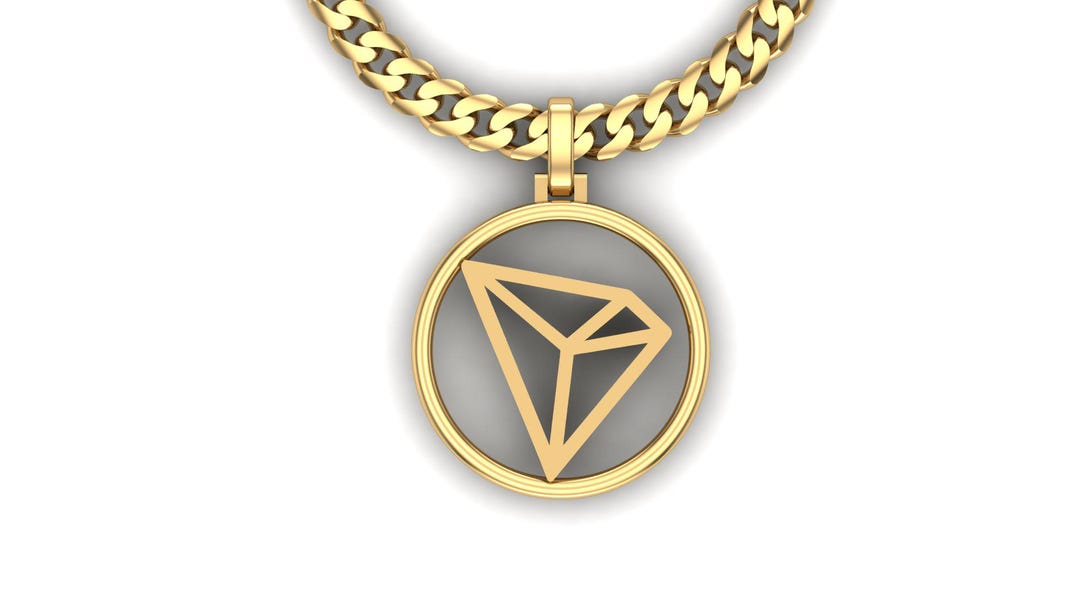 Tron TRX Pendant *10k/14k/18k White, Yellow, Rose, Green Gold, Gold ...