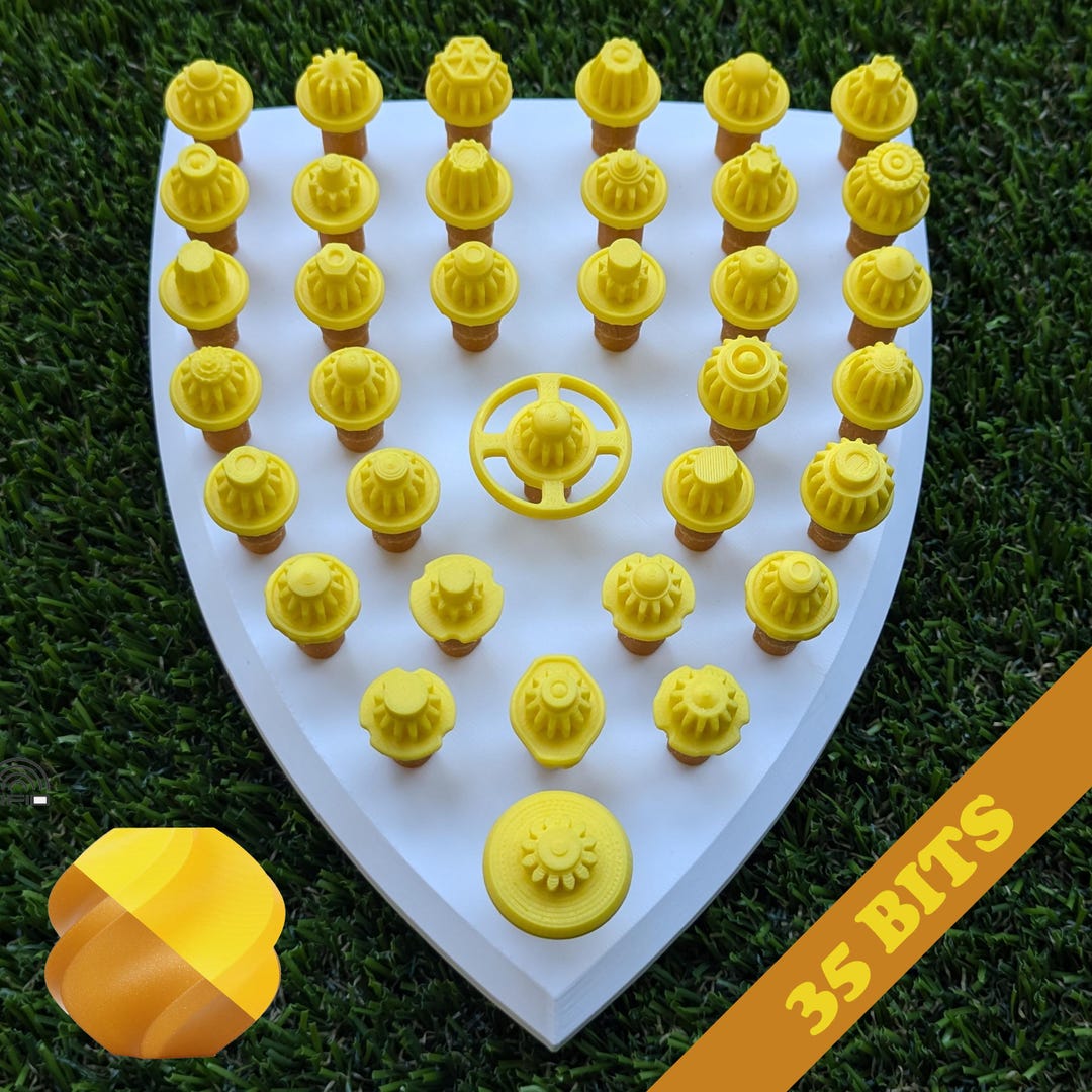 Glitter Pyrite and Yellow Beyblade X Bits: 35 Bit Upgrade Set - Etsy