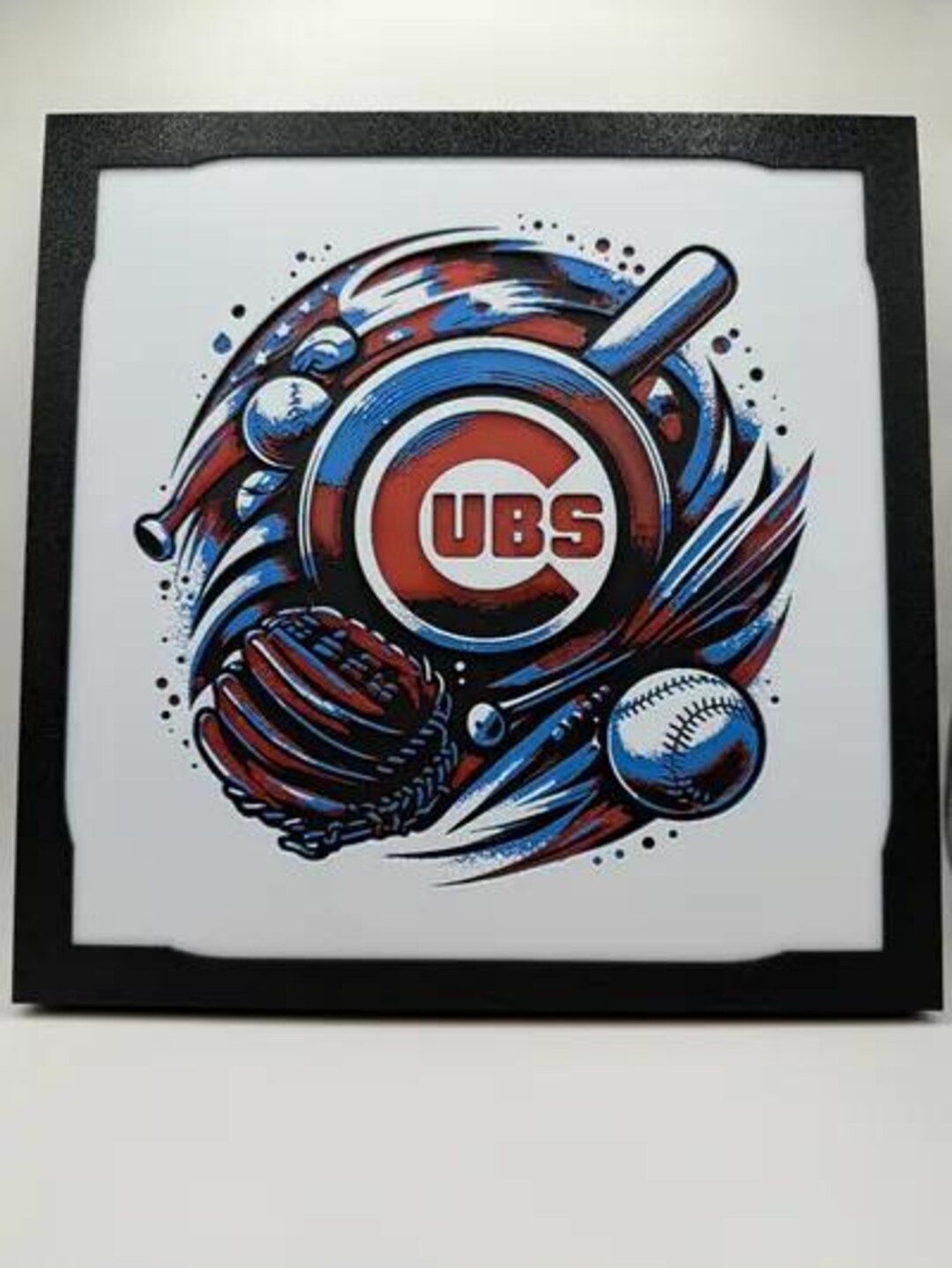 3D Printed Cubs Hue Forge Wall Art 7.8 X 7.8 Perfect Gift for Cubs Fans ...