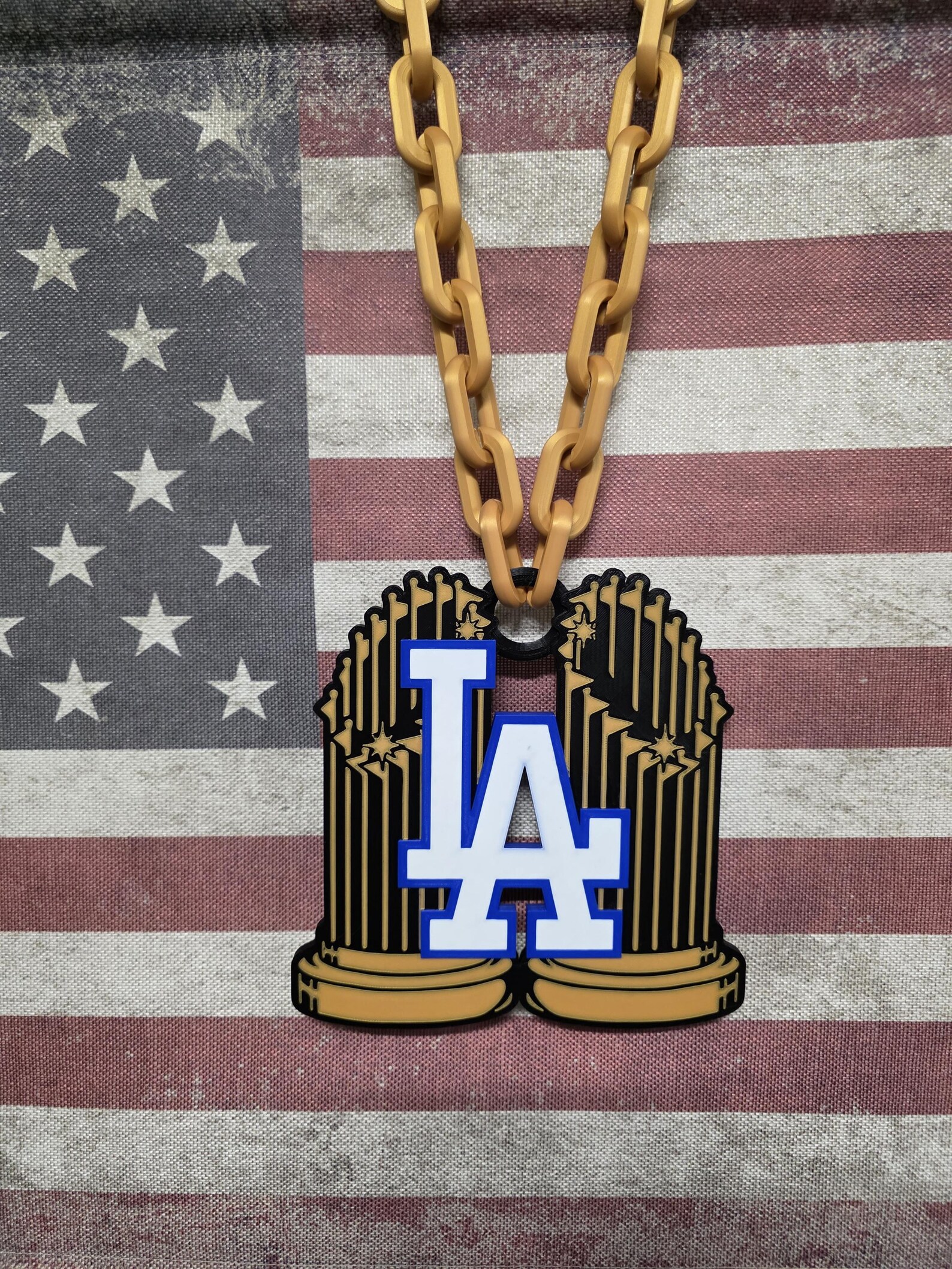 Dodgers Back to Back Trophy Pendant Chain 3D Printed Fan Necklace - Etsy