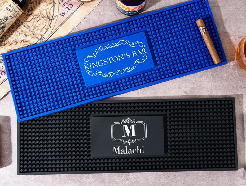 Personalized Bar Mat,custom Bartender Mat,coffee Spill Mat,home Bar Pub ...