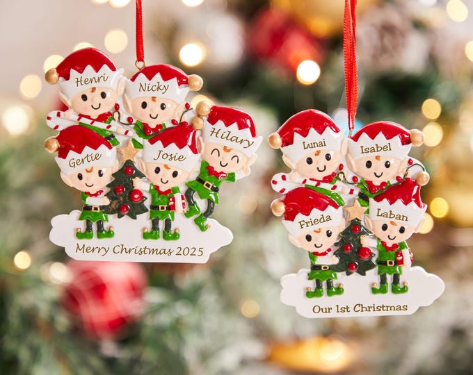 Personalized Santa's Elf Christmas Ornaments-custom Christmas Ornament ...