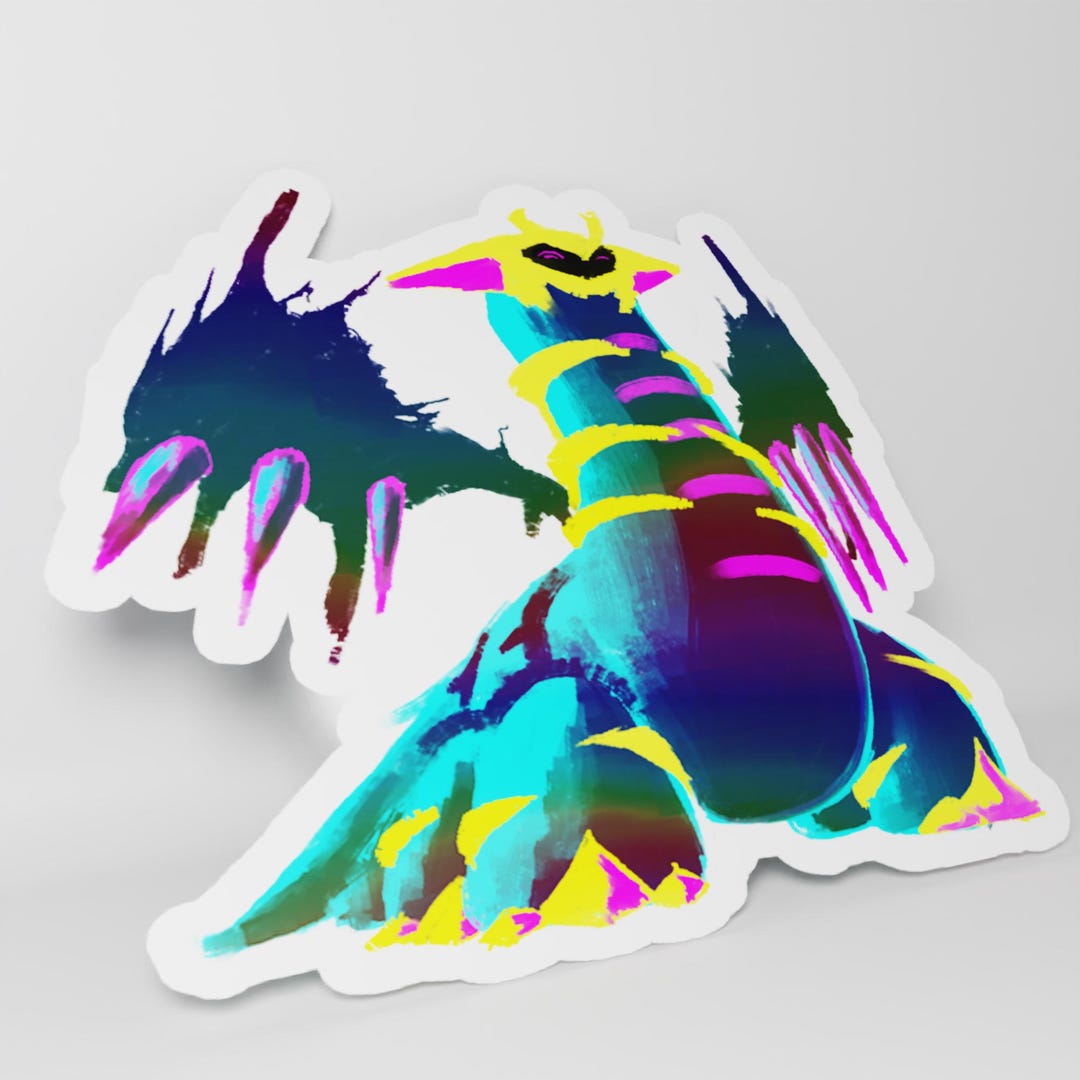 Vinyl CMYK Giratina Sticker - Etsy