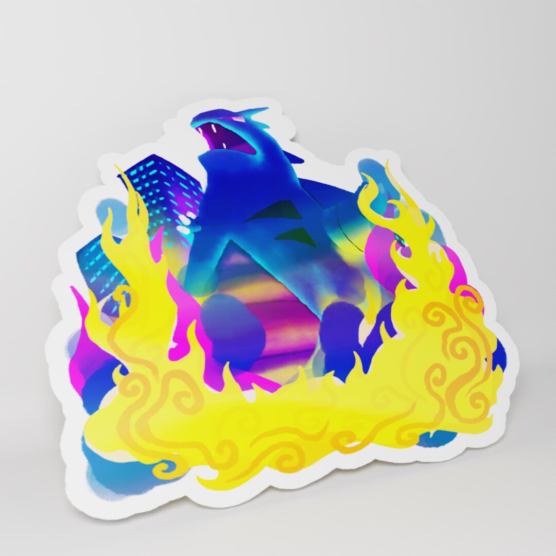 Vinyl CMYK Tyranitar Sticker - Etsy