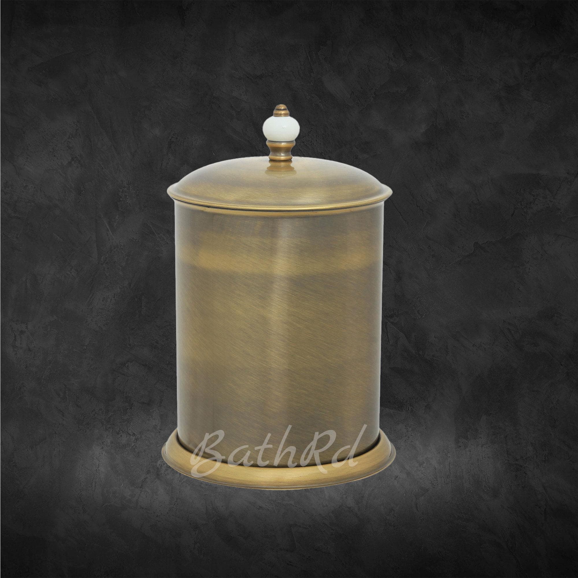 Antique Brass Trash Can, Luxury Trash Bin, for Bathroom Kitchen and ...