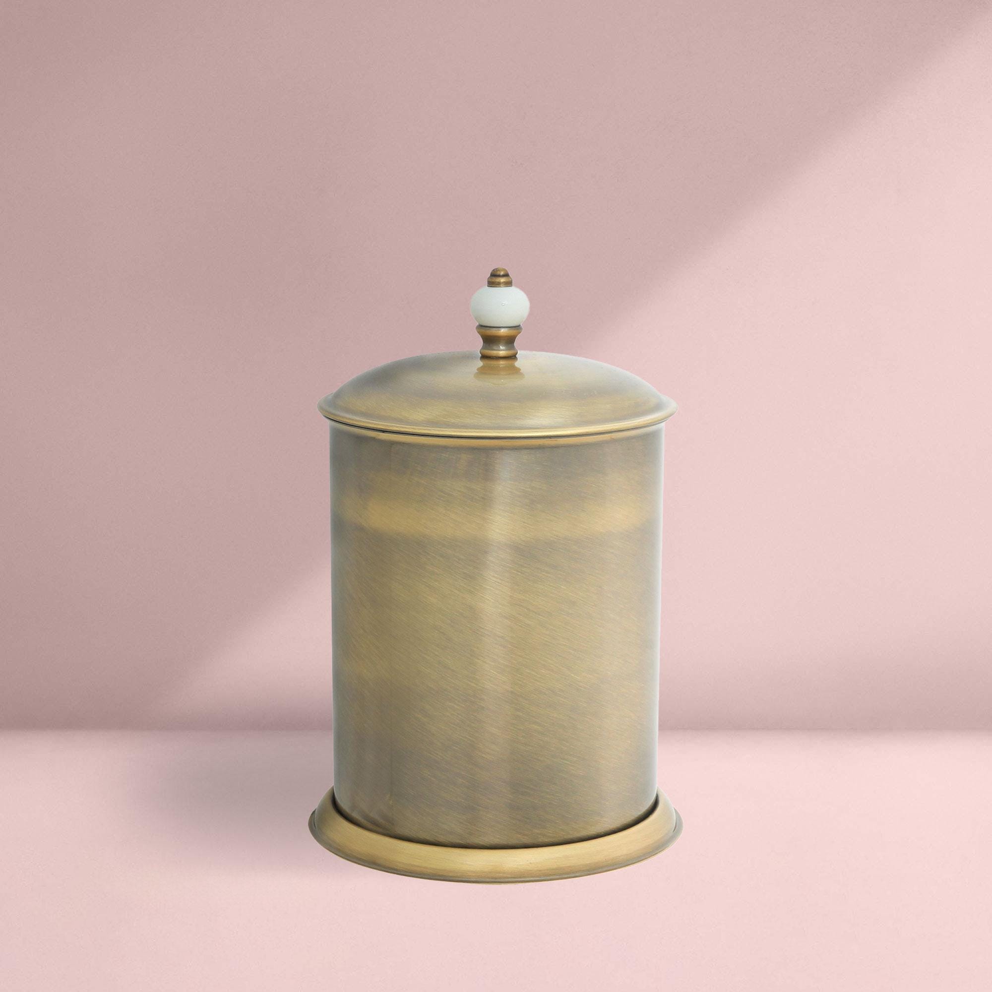 Antique Brass Trash Can, Luxury Trash Bin, for Bathroom Kitchen and ...