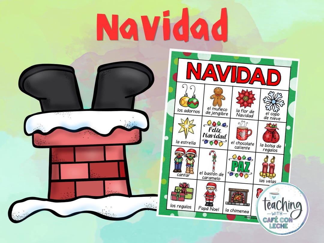 Christmas Bingo Game in Spanish - Etsy