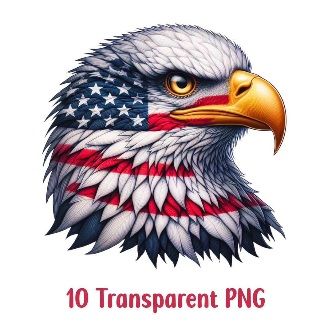 10 American Eagle PNG, Sublimation, Clipart Bundle, Clipart Bundle ...