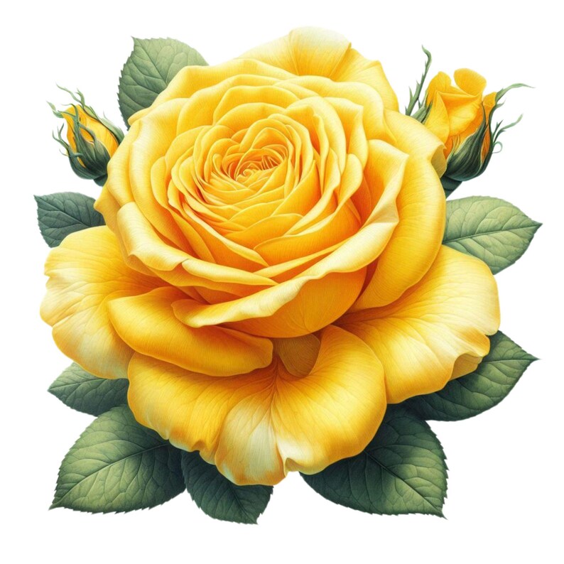 13 Yellow Roses Clipart, Sublimation, Clipart Bundle, Clipart Bundle ...