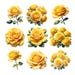 13 Yellow Roses Clipart, Sublimation, Clipart Bundle, Clipart Bundle ...