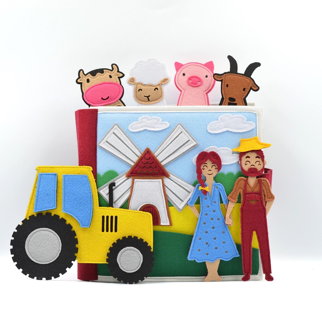 Felt Farm Quiet Book: Montessori Activity Book for Toddlers - Etsy