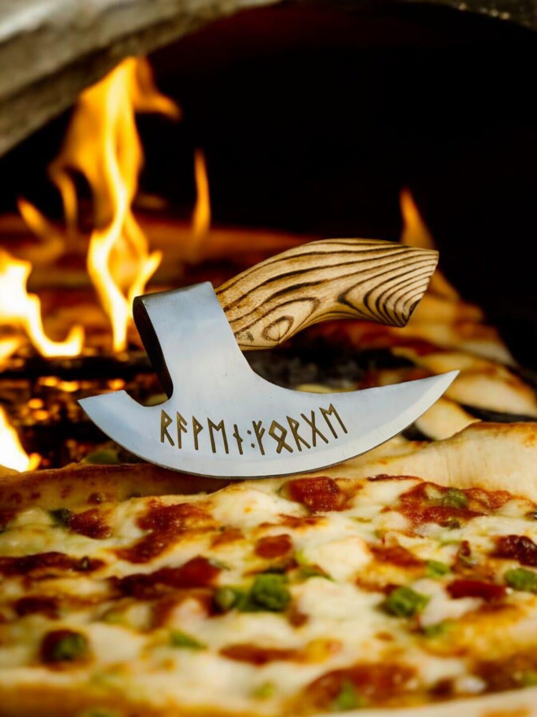 The Original Custom Hand Forged Pizza Axe , Viking Bearded Camping Axe ...