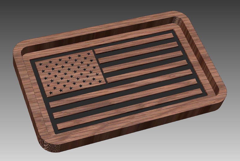American Flag Tray, U.S. Flag Cnc, Cnc Router, SVG, AI, DXF, Pdf, Crv ...