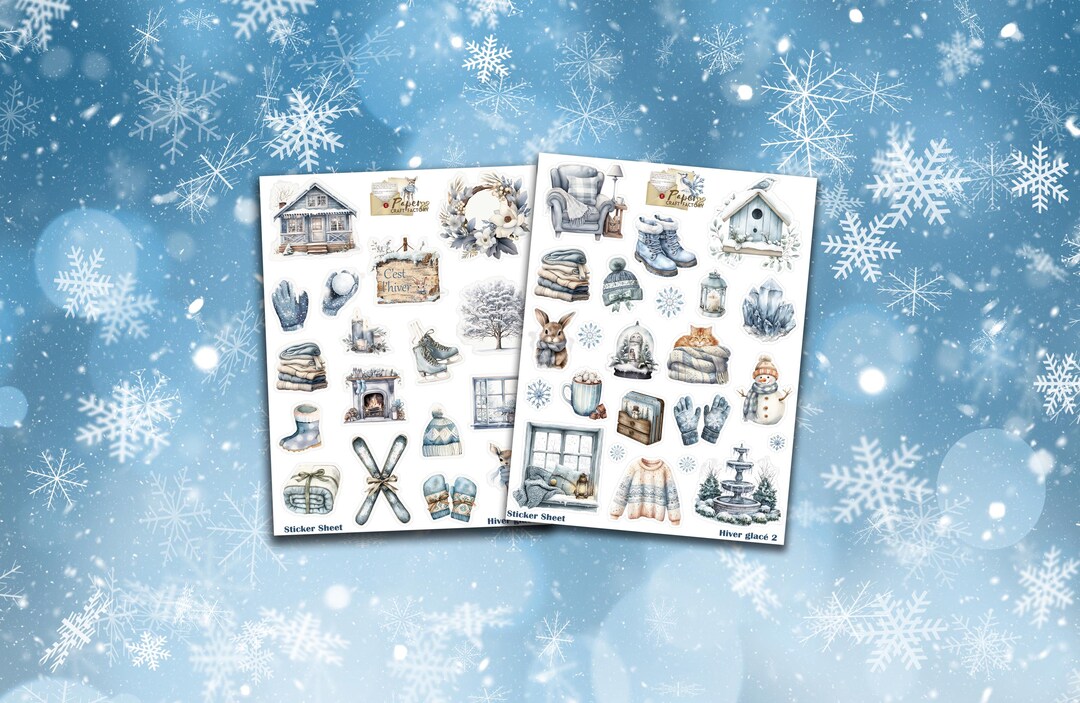 Jusqu'à 2 Planches De Stickers Hiver Glacé, Tout Pour Ajouter à Vos ...