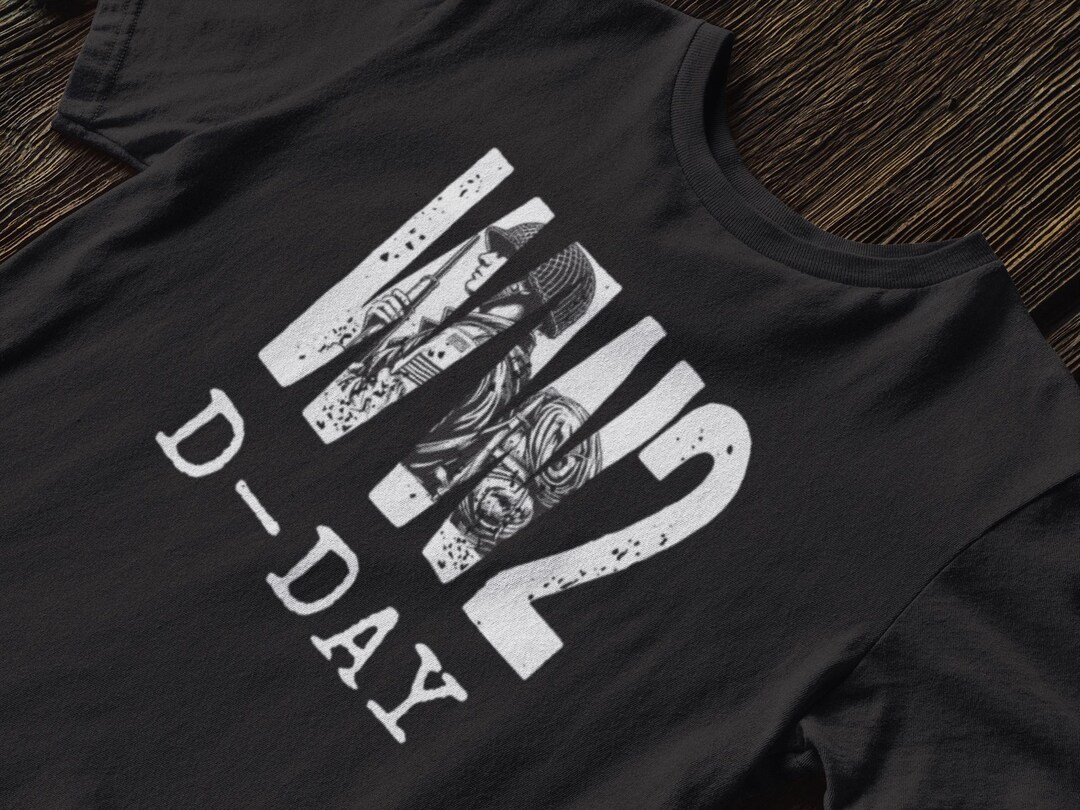 WW2 D-DAY American Soldier T-shirt - 100% Cotton, Multiple Colors ...
