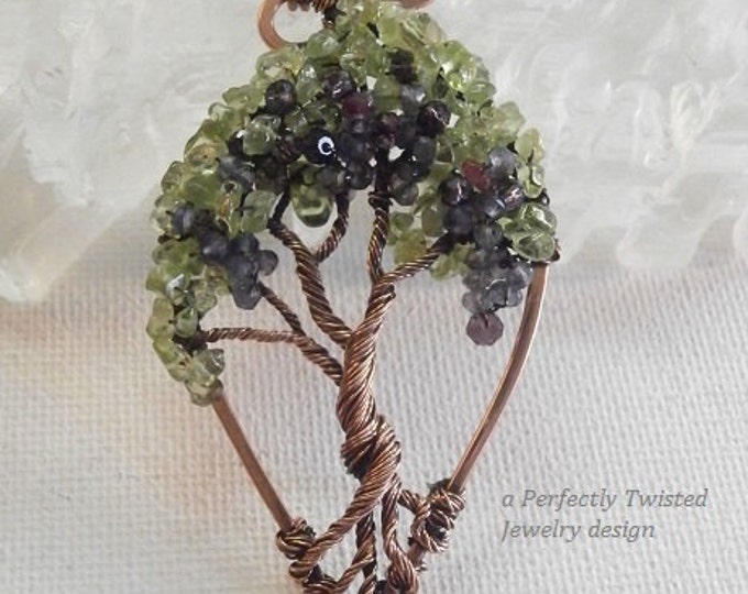 Wisteria Wire Wrapped Tree of Life Bonsai Pendant Peridot - Etsy