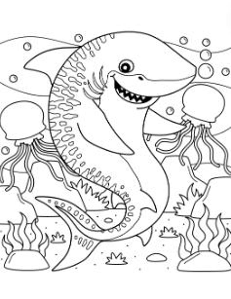 Under Water Coloring Pages - Etsy