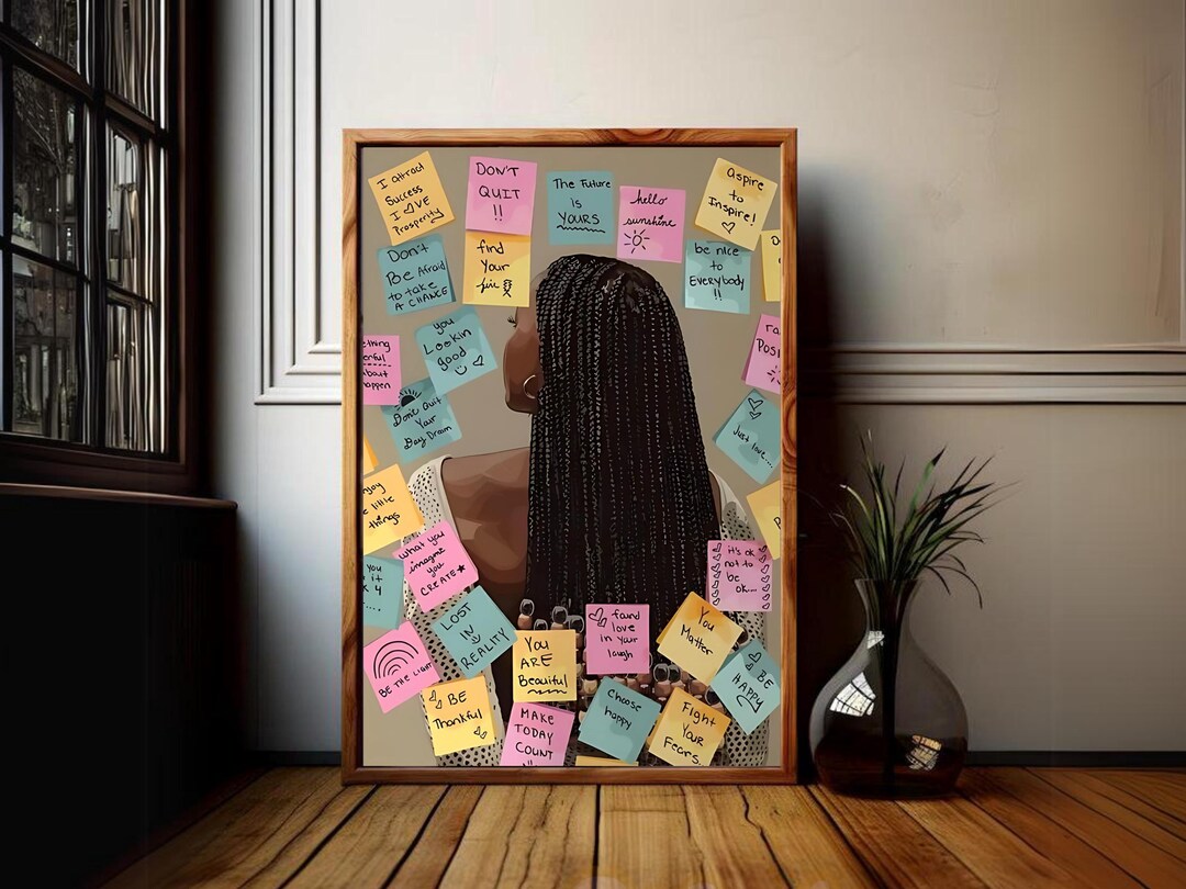 Black Woman Art, Black Art, Black Woman Wall Art, Black Wall Art, Black ...