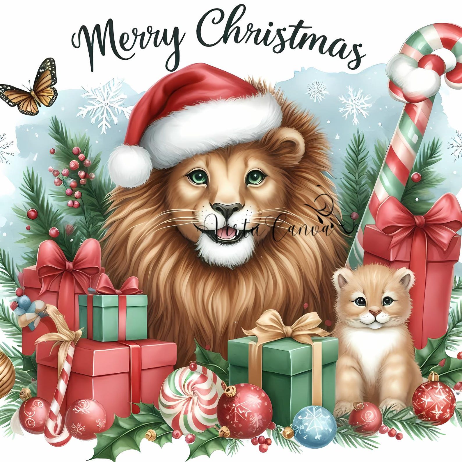 African Christmas Clipart, Bundle 14, African Watercolour, African Xmas ...