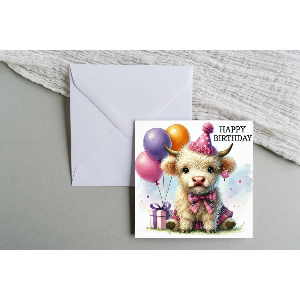 Highland Cow Happy Birthday Images, Bundle 16, Birthday PNG, Highland ...