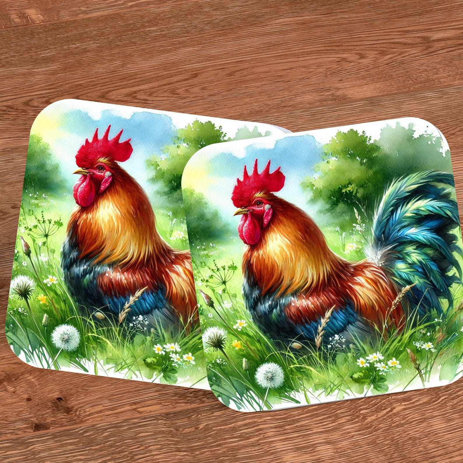 Clock Face Images, Bundle 9, Rooster, Highland Cow and Island PNG ...