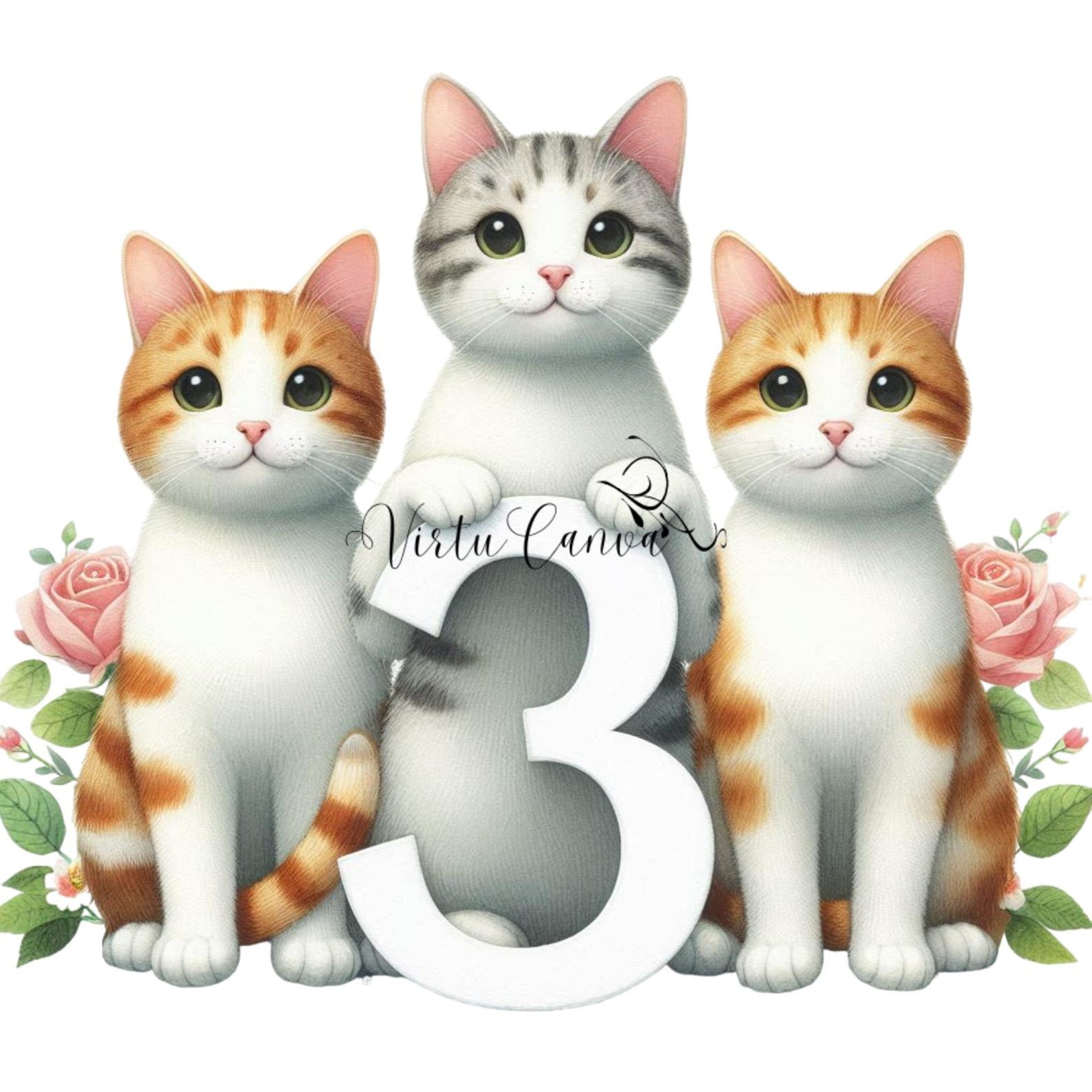 Numbers 1-10 Clipart Bundle, Farm Animals, Clipart, PNG, Number Clipart ...