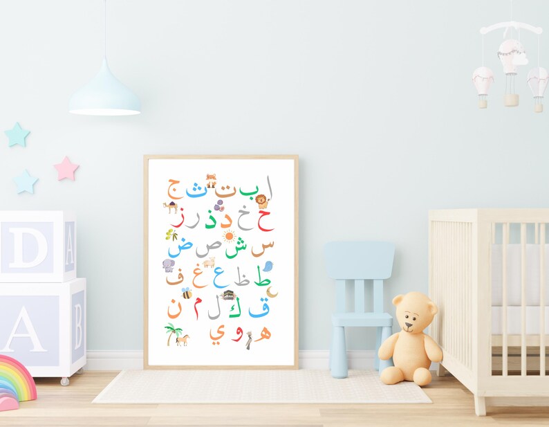 Printable Arabic Alphabet, Islamic Educational Posters, Arabic ...