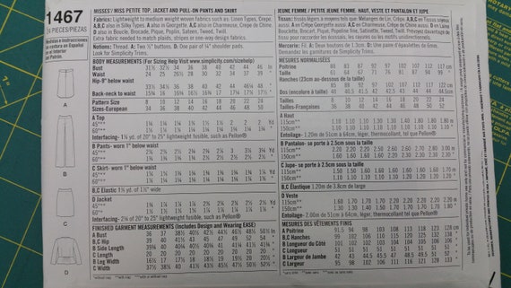 Sewing & Needlecraft Patterns Sewing and Pants Pattern Size 8-16 ...