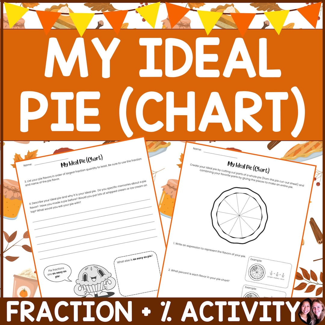 My Favorite Pie (chart) Fraction & Percent Creative Printable Activity ...