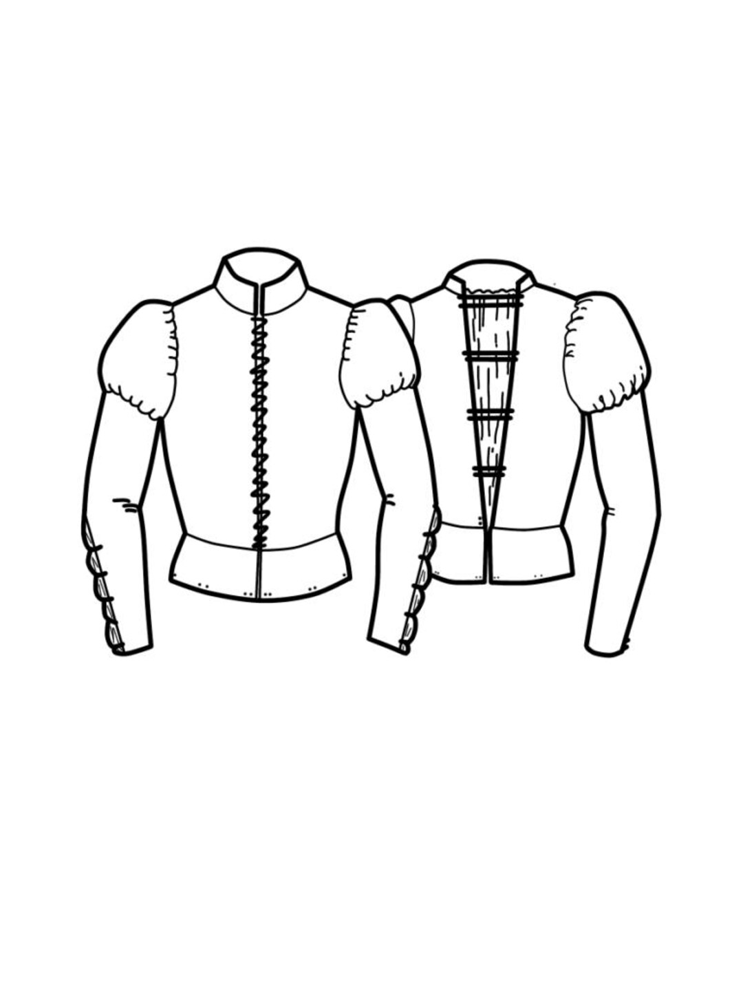 Medieval Doublet Pattern PDF Historical Costume Sewing Pattern for LARP ...