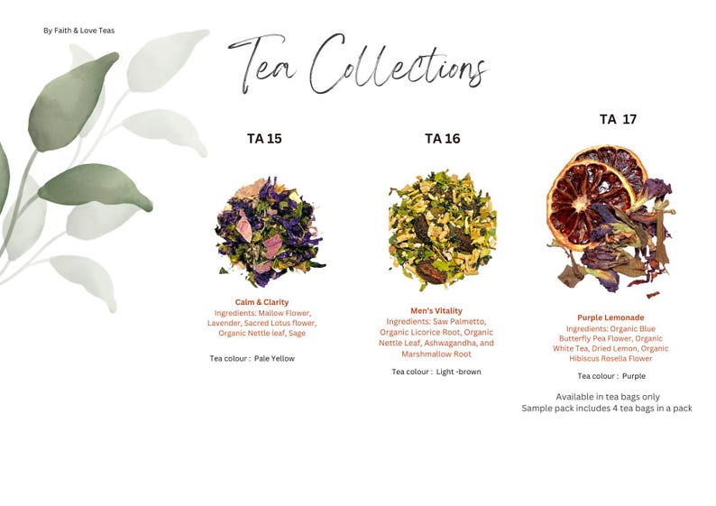 Healthy Herbal Tea Sample Value Pack – Mix & Match Your Favorites (2, 4 ...