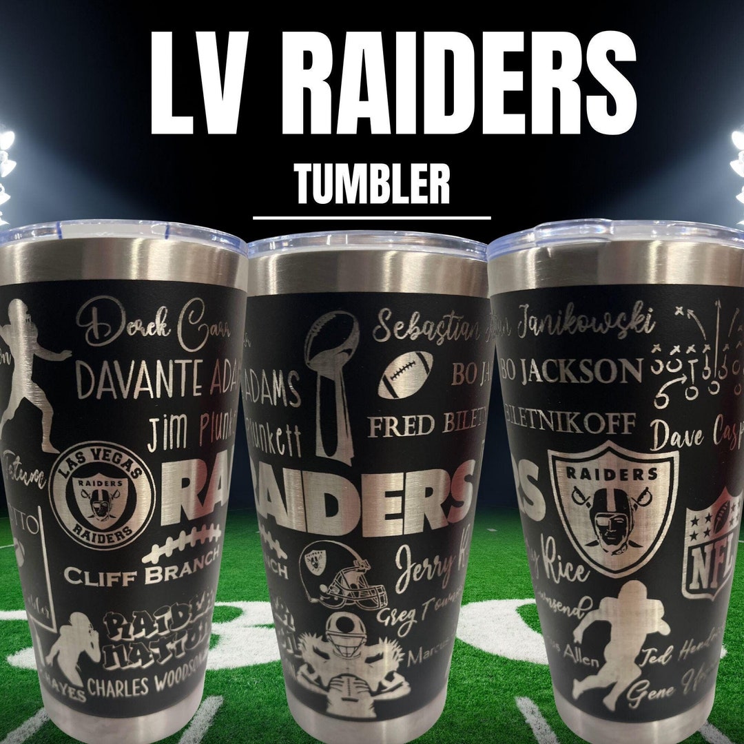 20 Oz Engraved Las Vegas Raiders Tumbler, NFL Fan Gift, Football Fan ...