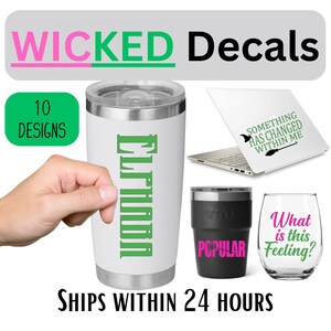 Popular Wicked Decal, Wicked Movie Sticker, Wicked, Broadway Decal ...
