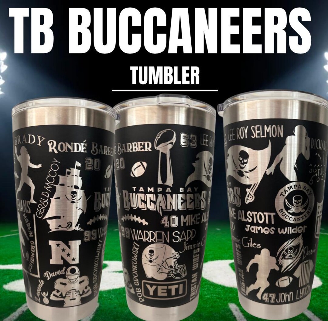 Engraved Tampa Bay Buccaneers Tumbler, Engraved Yeti, 360 Wrap Engraved ...