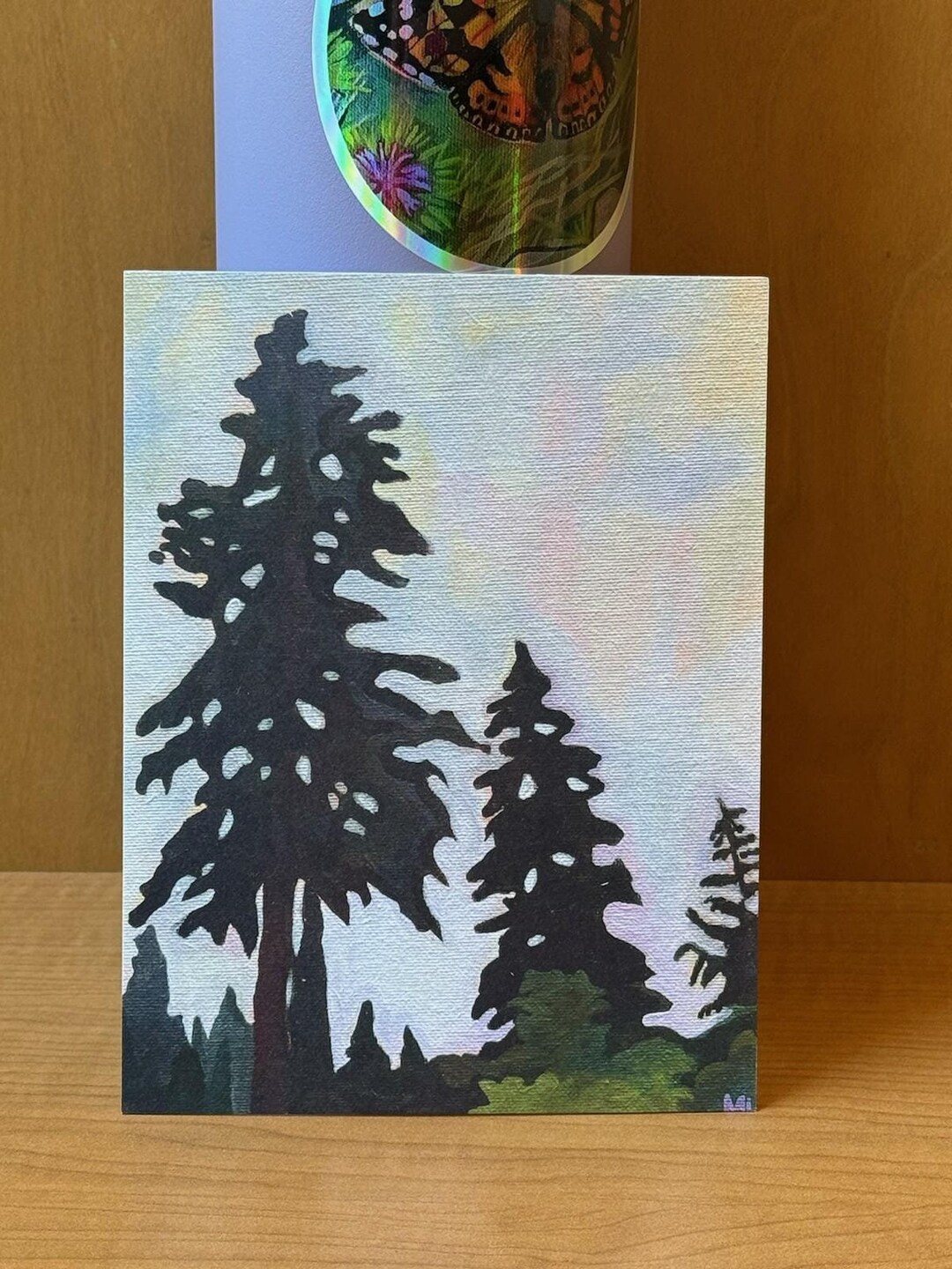 Evergreen by Maggie Hofmann- Acrylic Painting of Evergreen Tree Scene ...