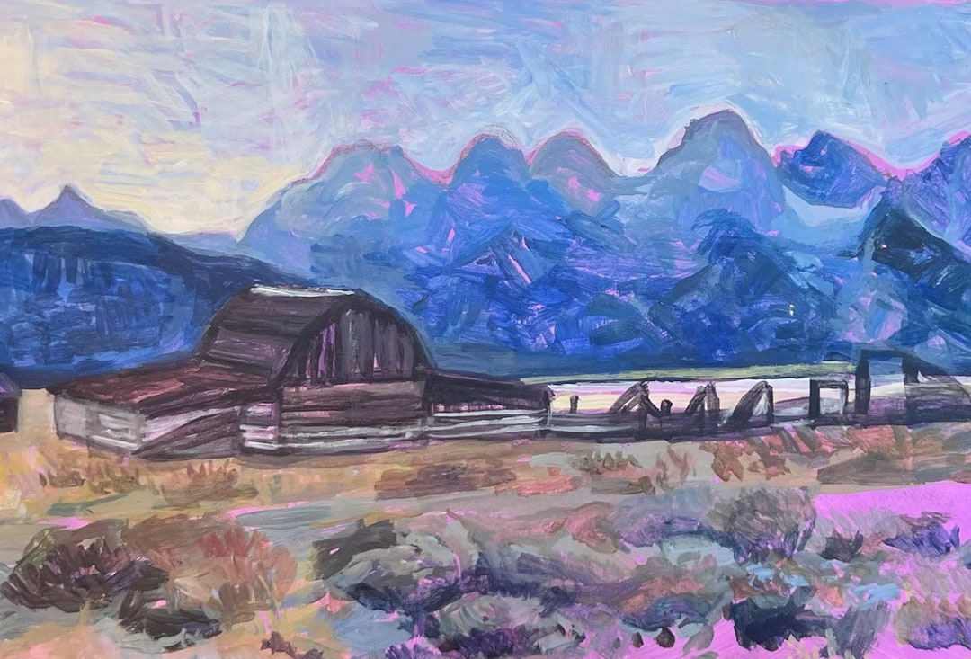 Name That Barn by Maggie Hofmann- Acrylic Painting of Wyoming Barn ...
