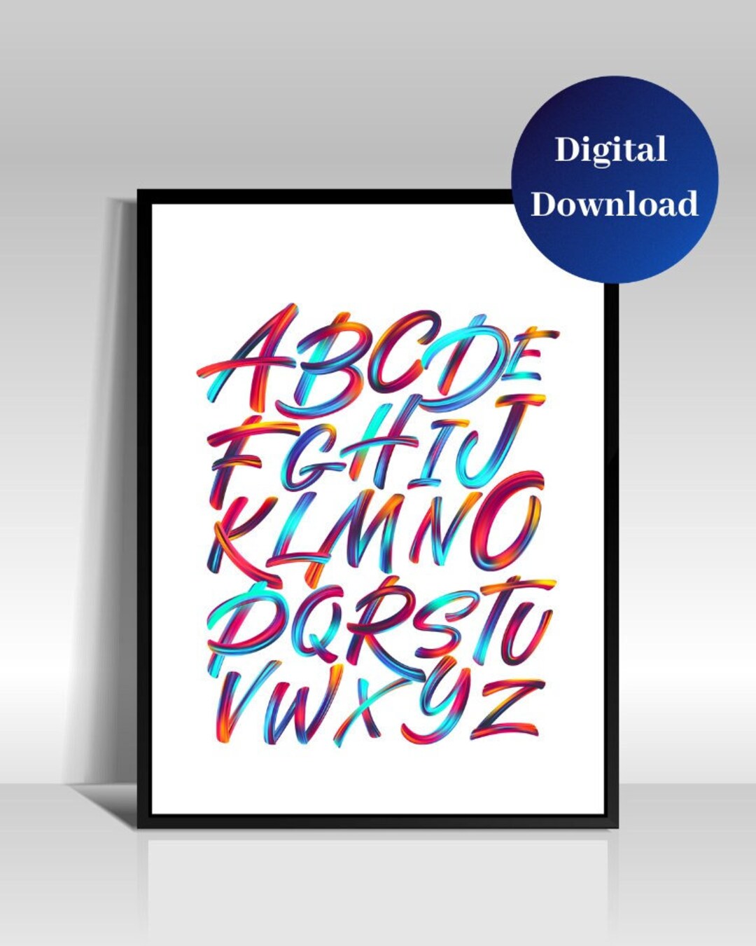 ABC Poster, Kids Wall Art, Cool Kids Abcs, Funky Alphabet Poster ...