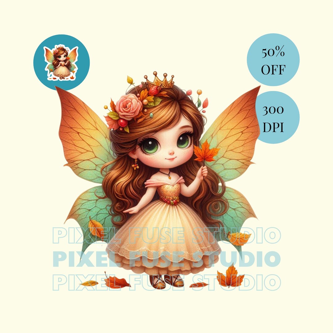 Cute Fall Fairy PNG, Autumn Chibi Fairy Clipart, Halloween Fairy Art ...
