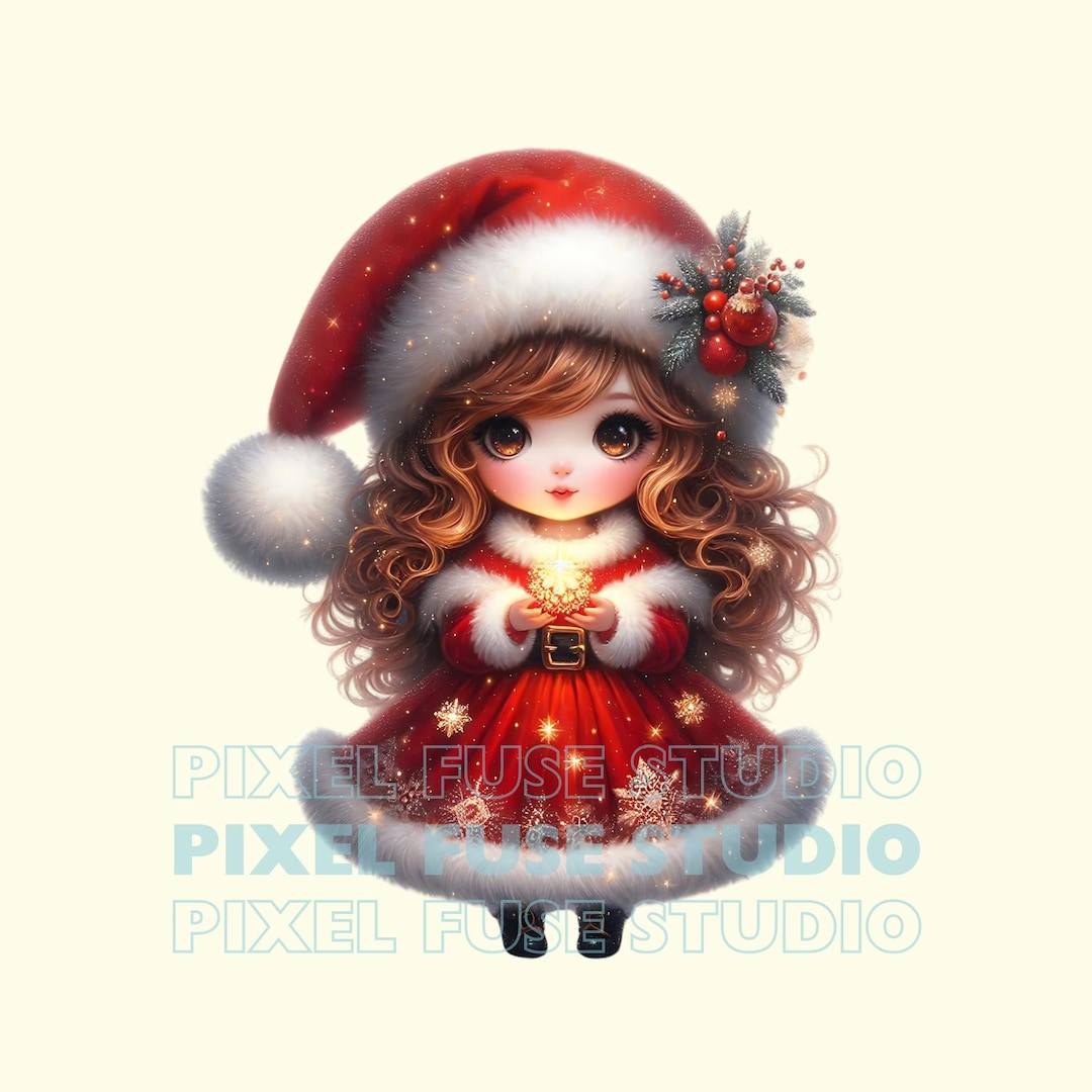 Christmas Chibi Png, Chibi Girl Png, Cute Christmas Png, Cute Christmas ...