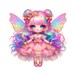Chibi Fairy Clipart PNG Cute Fantasy Girl Illustration Kawaii Digital ...