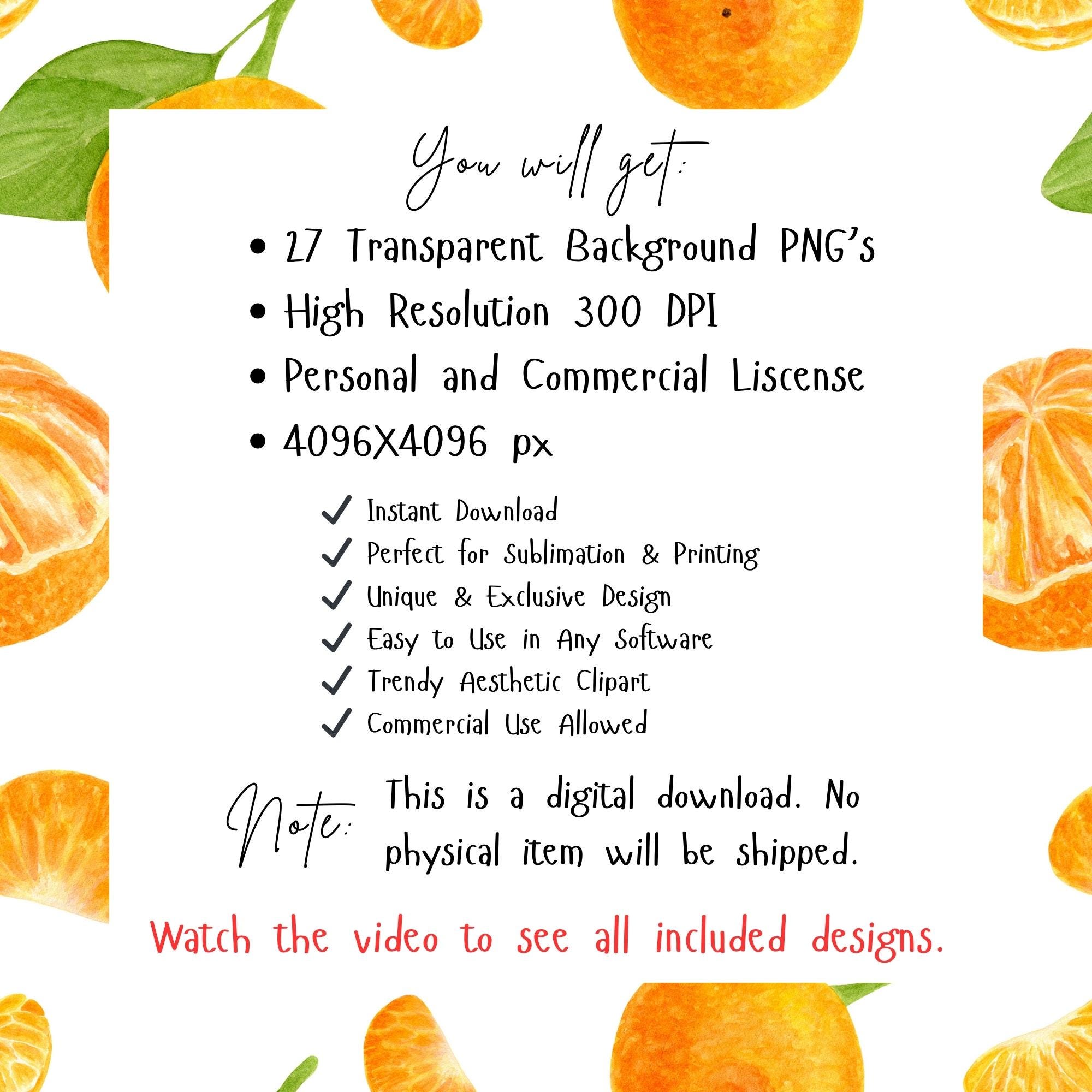 Orange Girl PNG Clipart Set, Cute Chibi Clip Art, Quirky Kawaii Summer ...