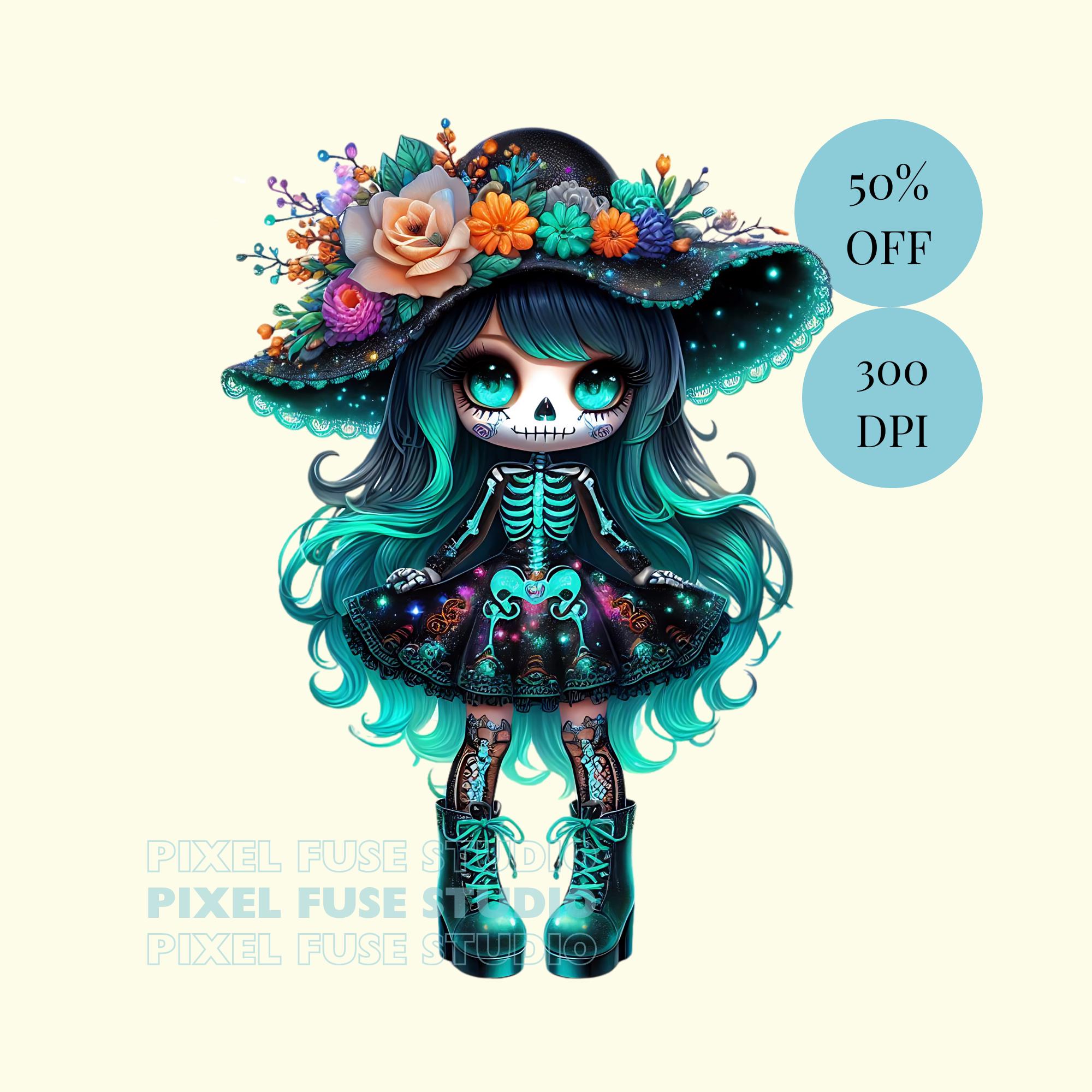 Chibi Halloween Skeleton Png, Skeleton Designs, Halloween for Kids Cute ...