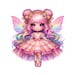 Chibi Fairy Clipart PNG Cute Fantasy Girl Illustration Kawaii Digital ...