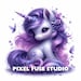 Cute Unicorn Clipart Set Kawaii Fantasy Spring Art Digital Download for ...
